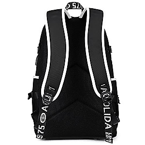 KBIKO-zxl Boys Girls Ghostbusters School Backpack Wear Resistant Bookbag with USB Charging Port Outdoor Travel Knapsack