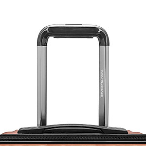 Traveler's Choice Archer Polycarbonate Hardside Spinner Luggage Set, Tie Down Straps, Orange, 2-Piece