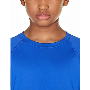 TSLA Kids Youth UPF 50+ Long Sleeve T-Shirt, Athletic Sports Dry Fit Sun Shirts, UV Sun Portection Fishing Shirts, Loose Fit Rashie Blue, 14