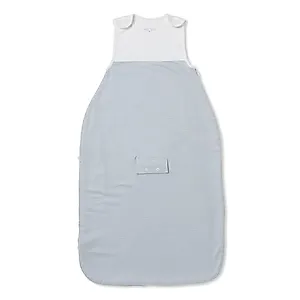 MORI Baby Wearable Blanket in Blue Stripe for Newborn to 2 Years - Breathable 2.5 TOG Sleep Sack with Double Direction Zip