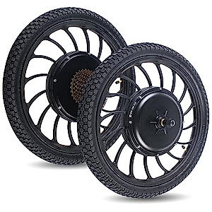 SAHUANIYE 48V 1000W Electric Bicycle Conversion Kit, 20 Inch Front Motoriz Integral Motor Wheel,E-Bike Conversion Kit,Electric Bicycle Motor Kit,0-40km/H High Speed Cycling Hub Motor Kits (Front)