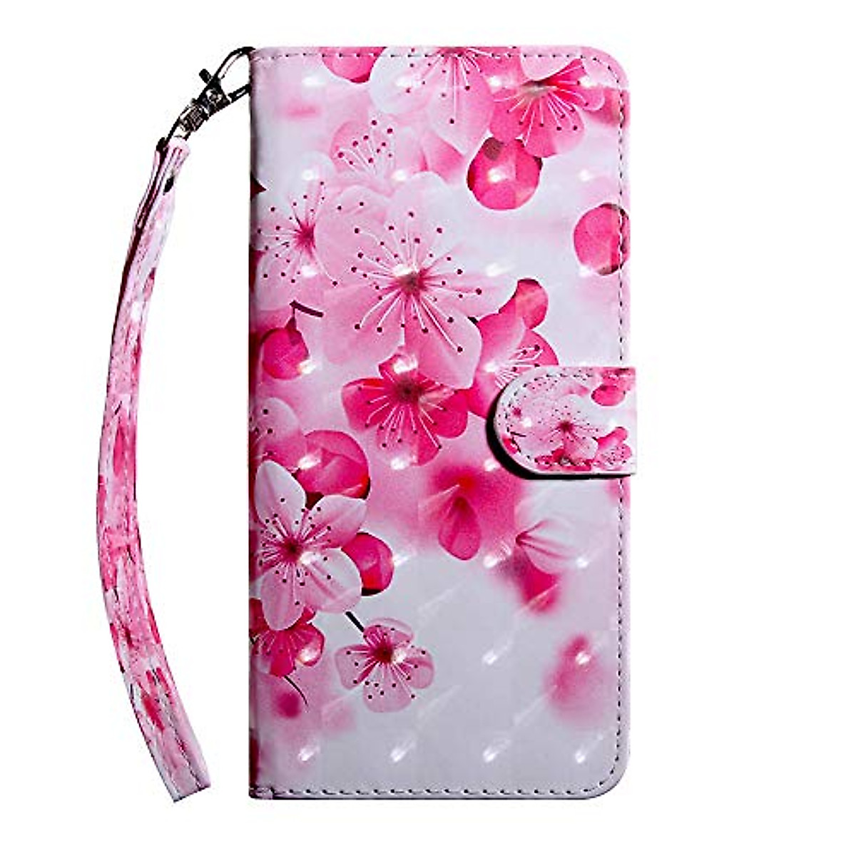 EMAXELER Xiaomi Redmi Note 9 Pro Case 3D Full Stylish Premium PU Leather Wallet Flip Shockproof Bookstyle Magnetic Cover with Cards Slots Holder Stand for Redmi Note 9 Pro Max Cherry Blossoms BX.