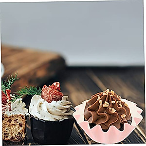 YARNOW 100pcs Cupcake Wavy Cake Tray Bread Tray Mini Cake Boxes Wedding Wrapping Paper Popcorn Cupcake Wrappers Small Bread Pan Muffin Liners Decorative Baking Cups Muffin Baking Liners