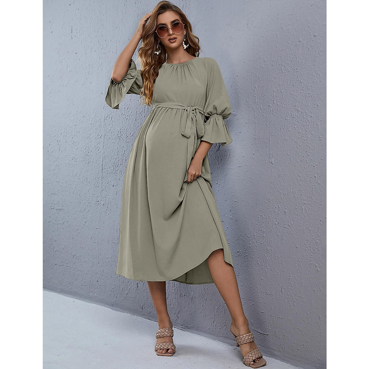 FUNJULY Women's Casual, LongOlive