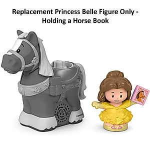 Replacement Part for Fisher-Price Little People Princess Belle and Philippe Playset - GNG89 ~ Replacement Princess Belle Figure ~ Holding a Horse Book ~ Works with Other Playsets As Well!