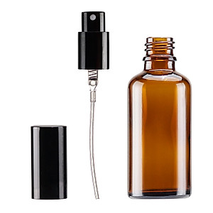 Yizhao Blue Glass Spray Bottles 2oz, with Small Fine Mist Spray, Metal Cap, Refillable for Essential Oil,Travel,Cleaning,Perfume,Aromatherapy,Makeup – 12 Pcs