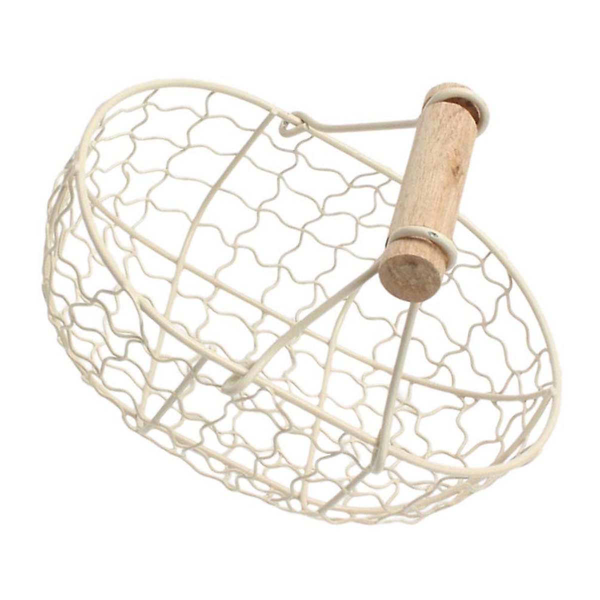 DOITOOL Wire Egg Container Eggs Wire Storage Basket with Handle Iron Art Eggs Tray Wire Fruit Storage Vegetables Container Eggs Holder for Kitchen Home Living Room Metal