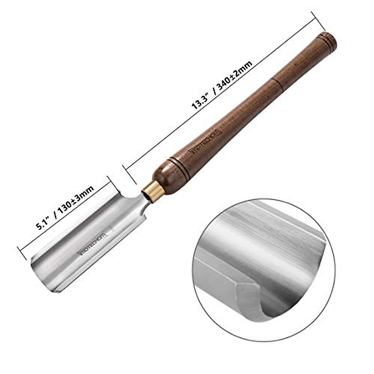 IMOTECHOM 2-Inches HSS Roughing Gouge Lathe Chisel Wood Turning Tools with Round Plastic Box and Hanging Bag