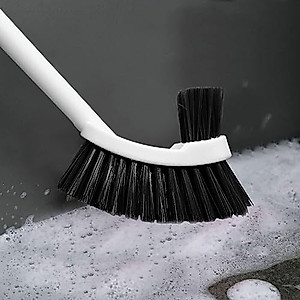 Plastic Toilet Brush Modern Toilet Bowl Brush Wall Mount Long Handle Toilet Cleaner Brush and Holder Set 4.7 X 20 Inches