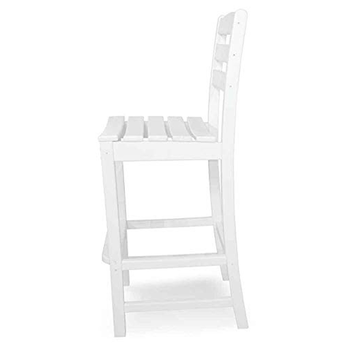 POLYWOOD TD102WH La Casa Café Bar Side Chair, White