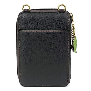 Chala Group Chala Handbags Red Rose Wallet Crossbody Handbag, Convertable Strap, 5.25 inchw x 7.5 inchh x 1.5 inchd, Burgundy