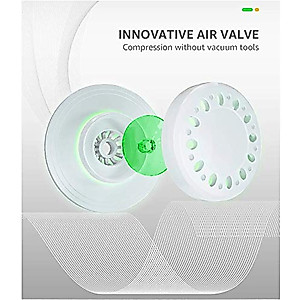 Vacuum Storage Bags, 8 Premium Bags XL, Patented Manual Compression No Pump or Vacuum Needed, Space Saver Tear Resistant Bags