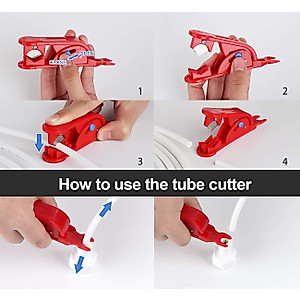 49.2Ft Water Supply Pipe Tube,Refrigerator Water Line +Fridge Connector Kit, ice Maker Water Line Kit for Refrigerator,Ice Maker... (1/4" tubing Pipe)-Easy Installation