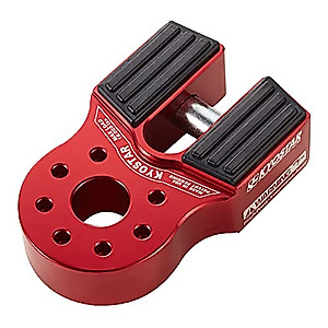 JIEDA Aluminum Flatlink Winch Shackle Mount Assembly for Tow Haul Truck, ATV UTV Winch Lines Winch Hook Red 6042