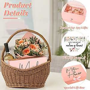 32 Pieces Bridesmaid Proposal Box Set Proposal Box Will You Be My Bridesmaid Cards with Envelopes Satin Scrunchie Bridesmaid Gift Box for Bridal Shower Wedding Bachelor Party (Flower Style)