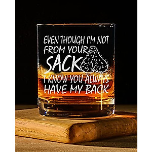 CARVELITA Even Though I'm Not From Your ??? Whiskey Glass - 11oz Old Fashion Bourbon Rocks Glass - Bonus Dad Gifts - Step Dad Gifts - Birthday Gifts For Stepdad - Stepdad Gifts - Sarcastic Gifts