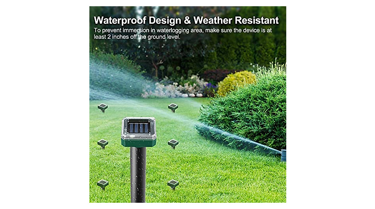 Solar Mole Repellent Spikes: Ultrasonic Vole & Gopher Deterrent