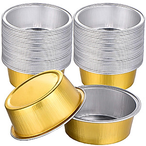 50 Pieces Wax Melting Bowl Mini Wax Aluminium Melting Bowls Wax Bean Melting Bowl Wax Aluminum Foil Bowl Bean Aluminum Foil Bowl Hair Removal Tool Container for Hair Removal