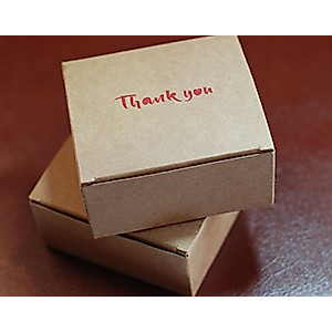 NEW! Unique Cut-out Design 25 Pack Thank You Cards Bulk Box Set- Includes 25 Brown Craft Cards and Matching Envelopes (Cupcake)
