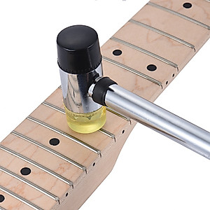 Double Headed Rubber Hammer Mallet Fret Fretboard Fretwork Installing Tool for Guitar Bass Ukelele