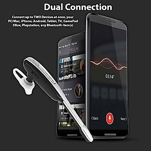 Tek Styz Headset Compatible with Bose Soundlink Mini in Ear Wireless Bluetooth Noise Canceling Earpiece (Black/Silver)