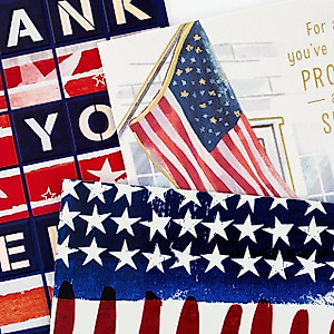 Hallmark Pack of 3 Military Thank You Cards, Veterans Day Cards (Protect and Serve)