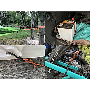 Kotap MABC-24 All- Purpose Adjustable Bungee Cords with Hooks, 24-Inch, Orange/Black, 10 Count