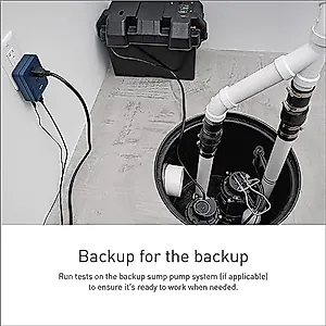 Moen Moen Smart Sump Pump Monitor, Wi-Fi Connectable Water Alarm Sensor for Basement Sump Pump, S2000ESUSA