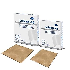 Hartmann 999612 Sorbalgon Silver Calcium Alginate Dressing, Sterile, Latex Free, 2" Length, 2" Width (Pack of 10)