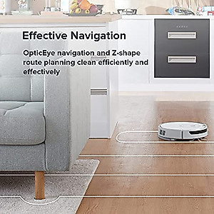 roborock E5 Mop Robot Vacuum Cleaner, 2500Pa Strong Suction, Wi-Fi Connected, APP Control, Compatible with Alexa, Ideal for Pet Hair, Carpets, Hard Floors (White)
