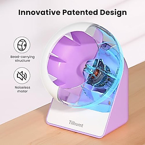 Tilhumt Clay Bead Spinner, Electric Bead Spinner for Jewelry Making, Friendship Bracelets Maker with Needle and Elastic String, Gift for Girls, Patent Design, Purple (Beads Not Included)