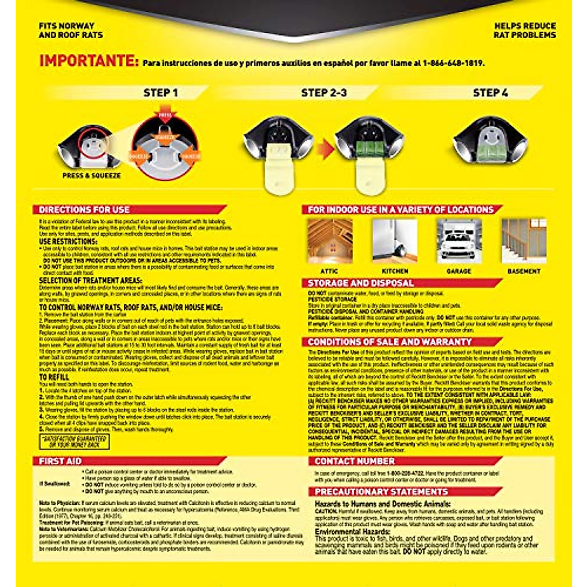 d-Con Rat Poison Bait Station, Bait Station + 2 Refills, 13 Piece Set