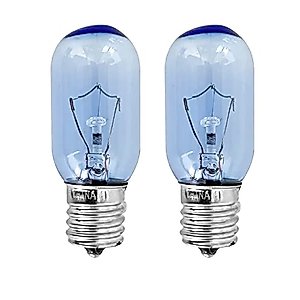 2Pcs Fridge Light Bulb Replacement T8 E17 40Watt Light Bulb Fit for Whirlpool KitchenAid Electrolx Kenmore Frigidaire Refrigerator 297048600 241552802 AP3770086 1056577 AH976993 EA976993 PS97699