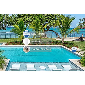 GOKU 50 Pack Pool Skimmer Socks for Above Ground Pool & Inground Pool, Debris Pollen Pool Filter Socks for Skimmer Basket, Hair Leaves Fine Mesh Net Liners Filter Savers Scum Sock Reusable