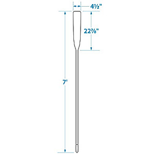 Seachoice 7 Ft. Wood Oar, New Zealand Pine Construction, 22-7/8x4-5/16x15/16. Blade, Comfort Grip, Clear Finish