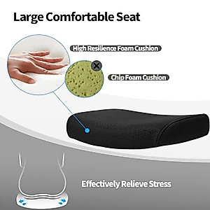 FYLICA Office Chairs No Wheels Conference Room Chair Breathable Mesh Upgraded Cushion and Sled Base, Mid Back Reception Chair No Armrests (1, Black)