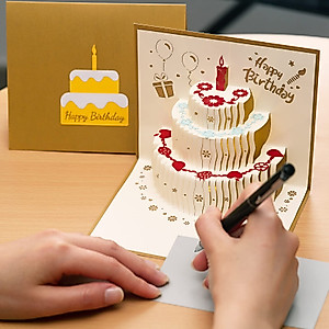 Magic Ants Pop Up Happy Birthday Card, 3D Birthday Popup Cards, Birthday Cake Funny Postcards Pop Up Greeting Cards,Pop Up Birthday Cards for Women Men