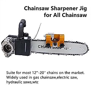 JINYI Chainsaw Chain Sharpening Jig,Chainsaw Sharpener Kit,Chainsaw Chain Sharpener is Designed to Sharpen Your Chainsaw,Suitable for All Kinds of Chain Saws、Lumberjack and Garden Worker