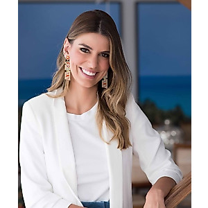 Teacher Earrings for Women Beaded Dangle Earrings Colorful Rhinestone Back To School Teacher Dangle Earrings Teacher Appreciation Gifts (FRI-YAY)