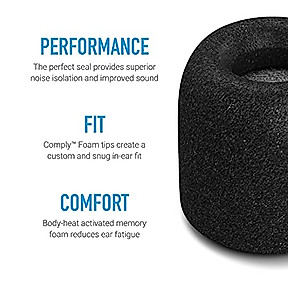 Comply Foam 200 Series Replacement Ear Tips for Bang and Olufsen, Sennheiser, Axil, MEE Audio, KZ, Bose & More | Ultimate Comfort | Unshakeable Fit| TechDefender | Small, 3 Pairs