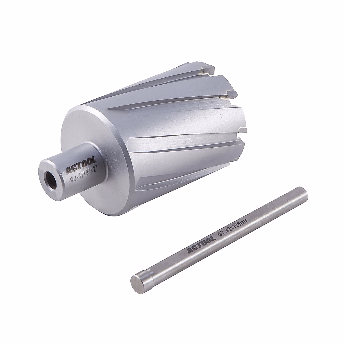 ACTOOL 2-1/16'' Diameter x 2'' Depth of Cut Carbide Tipped TCT ANNULAR Cutter with 3/4'' Weldon Shank