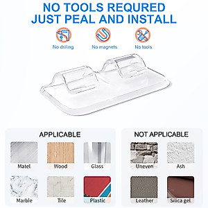 Hooks for Outdoor String Lights Clips: 25Pcs Heavy Duty Cable Clip with Waterproof Adhesive Strips for Hanging Christmas Light - Outside UV-Resistant Clear Cord Holders Outdoors Rope Organizer