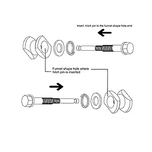 GGC4X4 Premium Anti-Rattle Hitch Lock Pin, Bike Racks, or Boat Trailers Silence The Rattling Noise That Occurs While Towing.Tightening Hitch Pin.Bolt Lock.Dodge Journey. Hitch Locking Pin