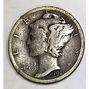 1920 D Mercury Dime 90% Silver 10c Average Circulated