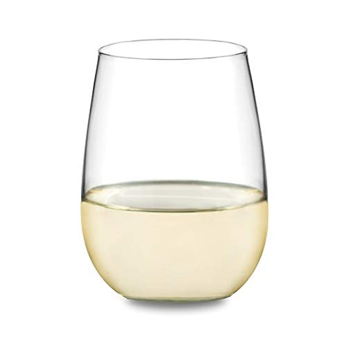 Libbey Stemless 12-Piece Wine Glass Party Set for Red and White Wines