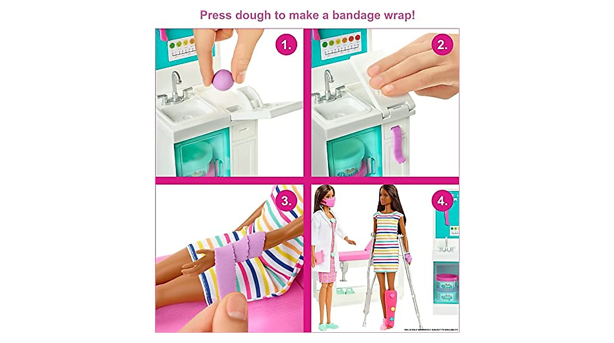 Barbie Fast Cast Clinic Playset - Doctor Doll & Accessories