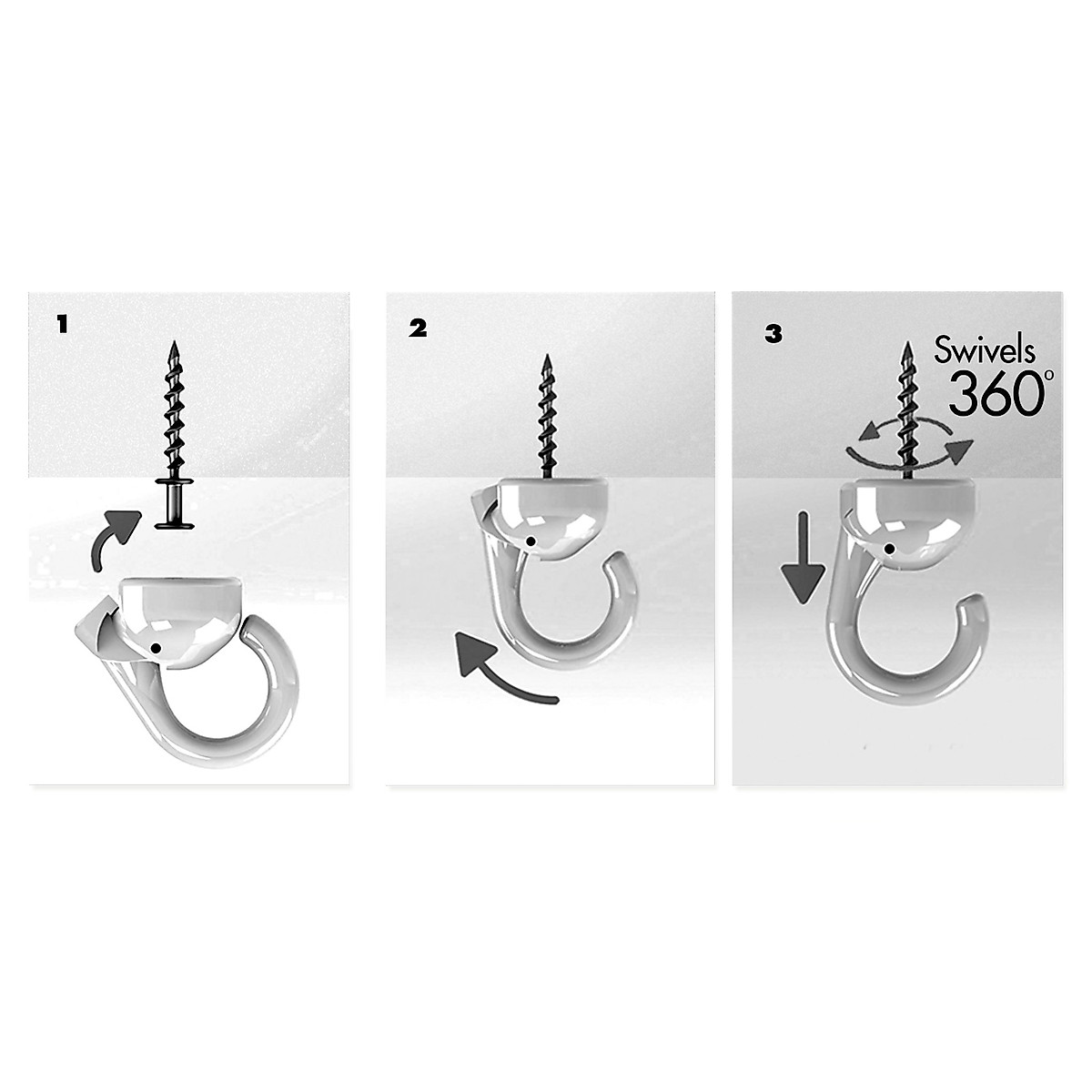 Hangman Products Elephant Ceiling Hook, 1 Hanger, Nickel