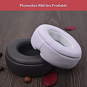 Adhiper Replacement Mixr Earpads Replacement Ear Pads Protein PU Leather Ear Cushion is Compatible with Mixr On-Ear Headphones (Red)