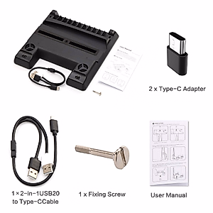 ECHZOVE PS5 Stand with Controller Charger and Cooling Fan, PS5 Digital/Disc Version Stand, PS5 Controller Charger with USB C Cable, PS5 Cooling Stand - White