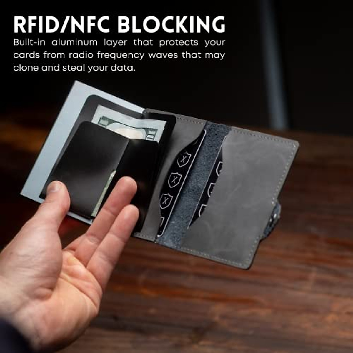 Xclusive Leather Slim Wallet for Men | Trifold RFID Wallet | Luxurious Card Holder & Minimalist Wallet with Money Clip | Blend of Luxury & Utility in Men’s Wallets